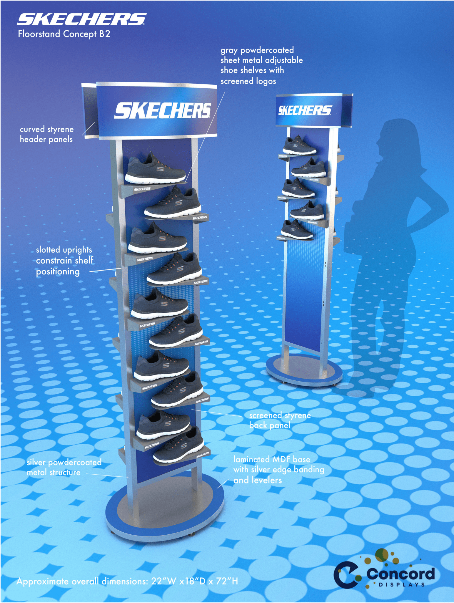 Skechers Floor Shoe display | Concord Displays